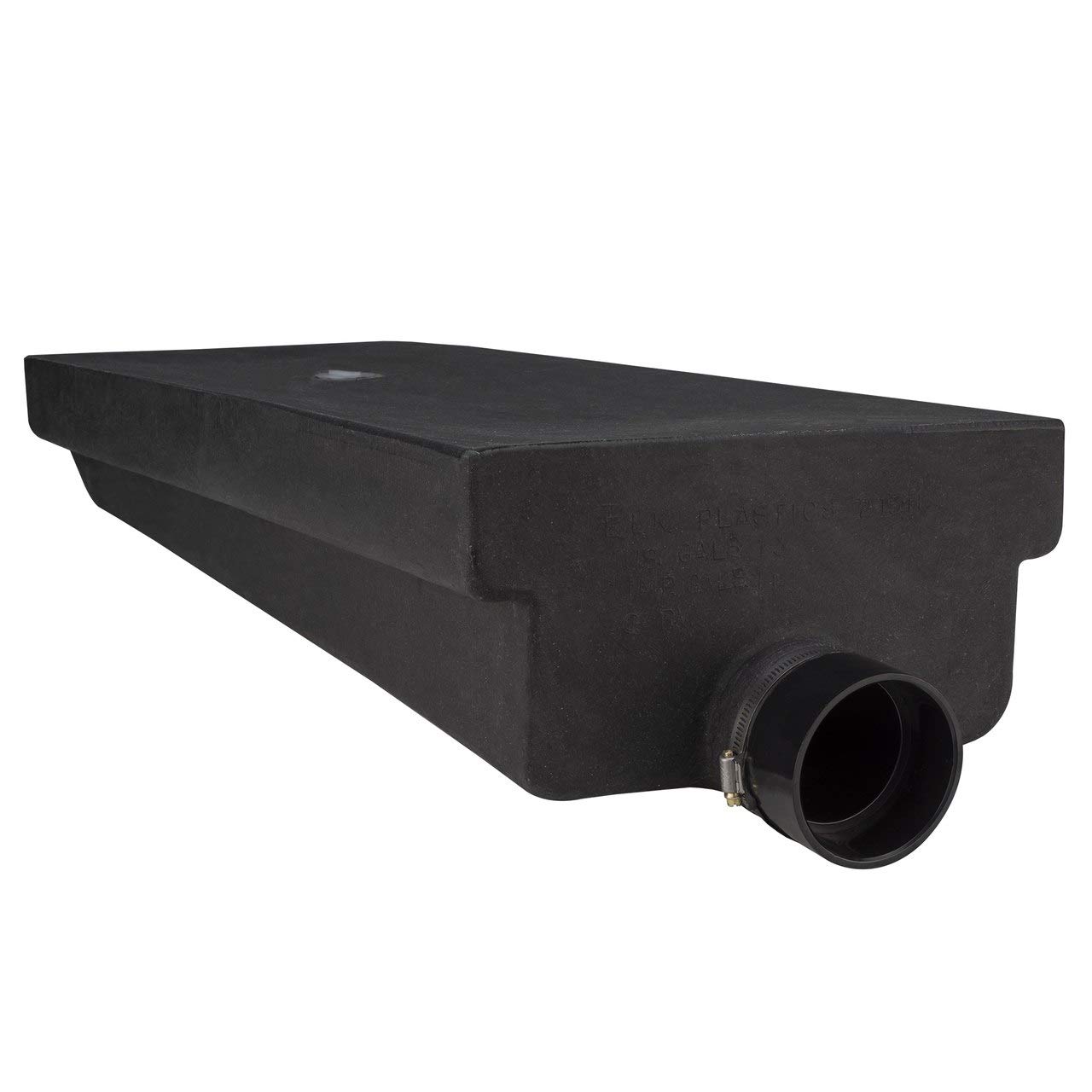 RecPro 14 Gallon RV Holding Tank | 40" x 14 1/2" x 8" | Black Waste Water | 0215H | with Universal Installation Fittings Kit | Made in America