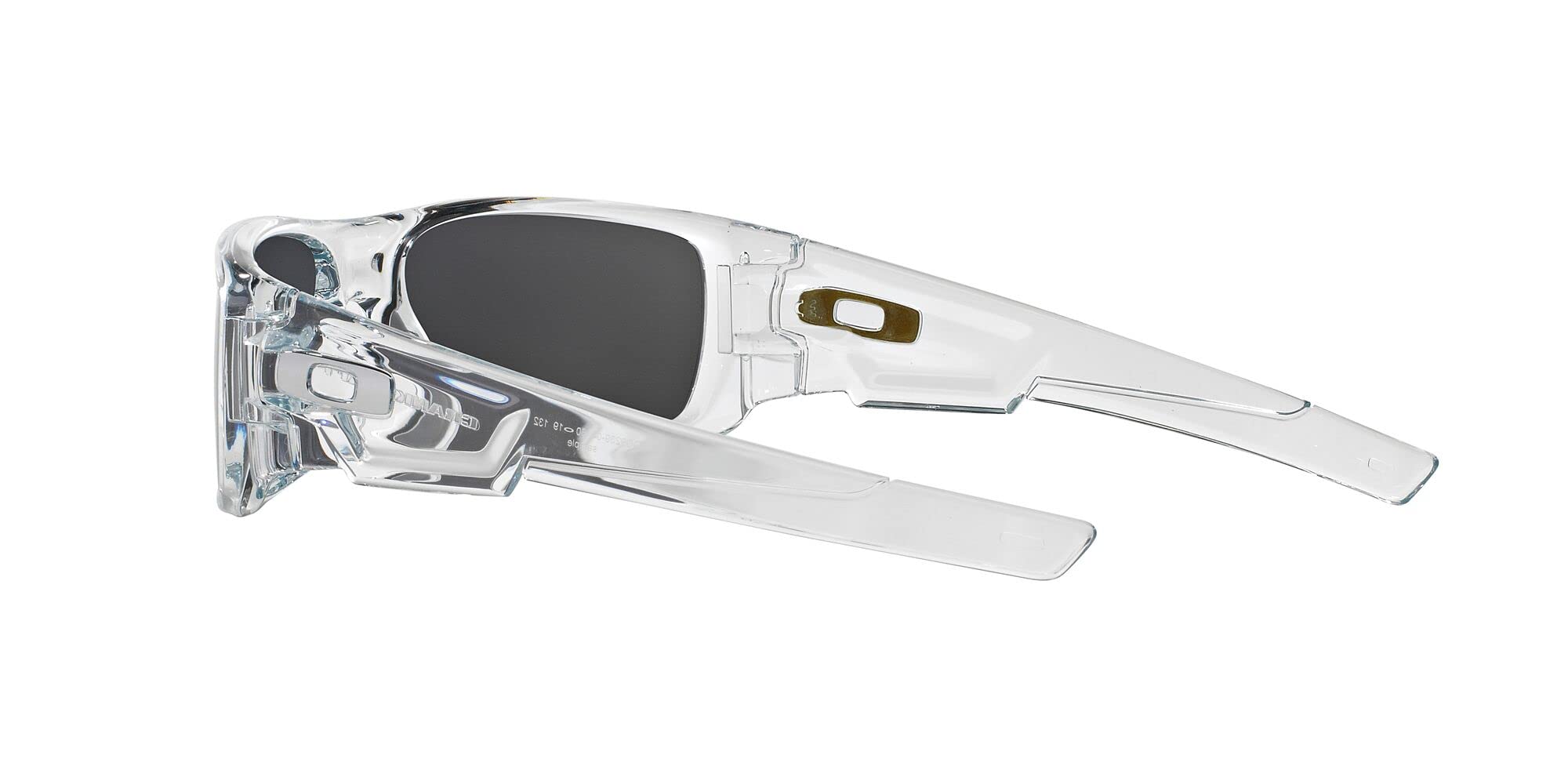Oakley Men's OO9239 Crankshaft Rectangular Sunglasses, Polished Clear/Ice Iridium, 60 mm