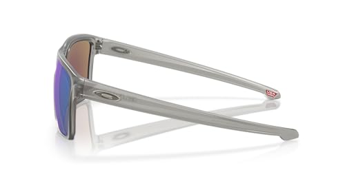 Oakley Men's OO9341 Sliver XL Rectangular Sunglasses, Matte Grey Ink/Sapphire Iridium Polarized, 57 mm