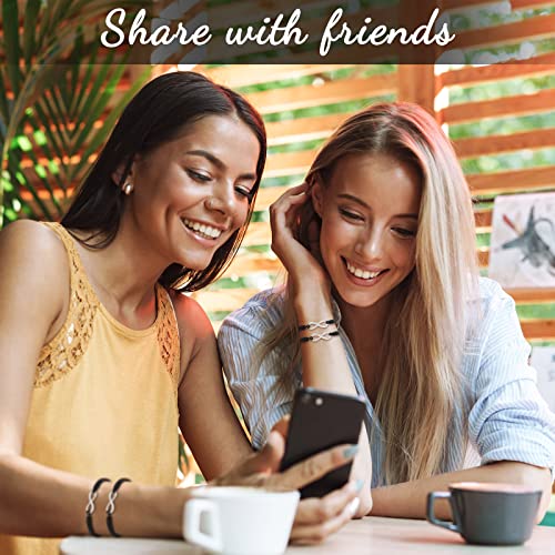 Sureio 24 Pcs Adjustable Matching Couples Bracelets Infinity Rope Bracelets Handmade Braided Friendship Bracelets (Black)