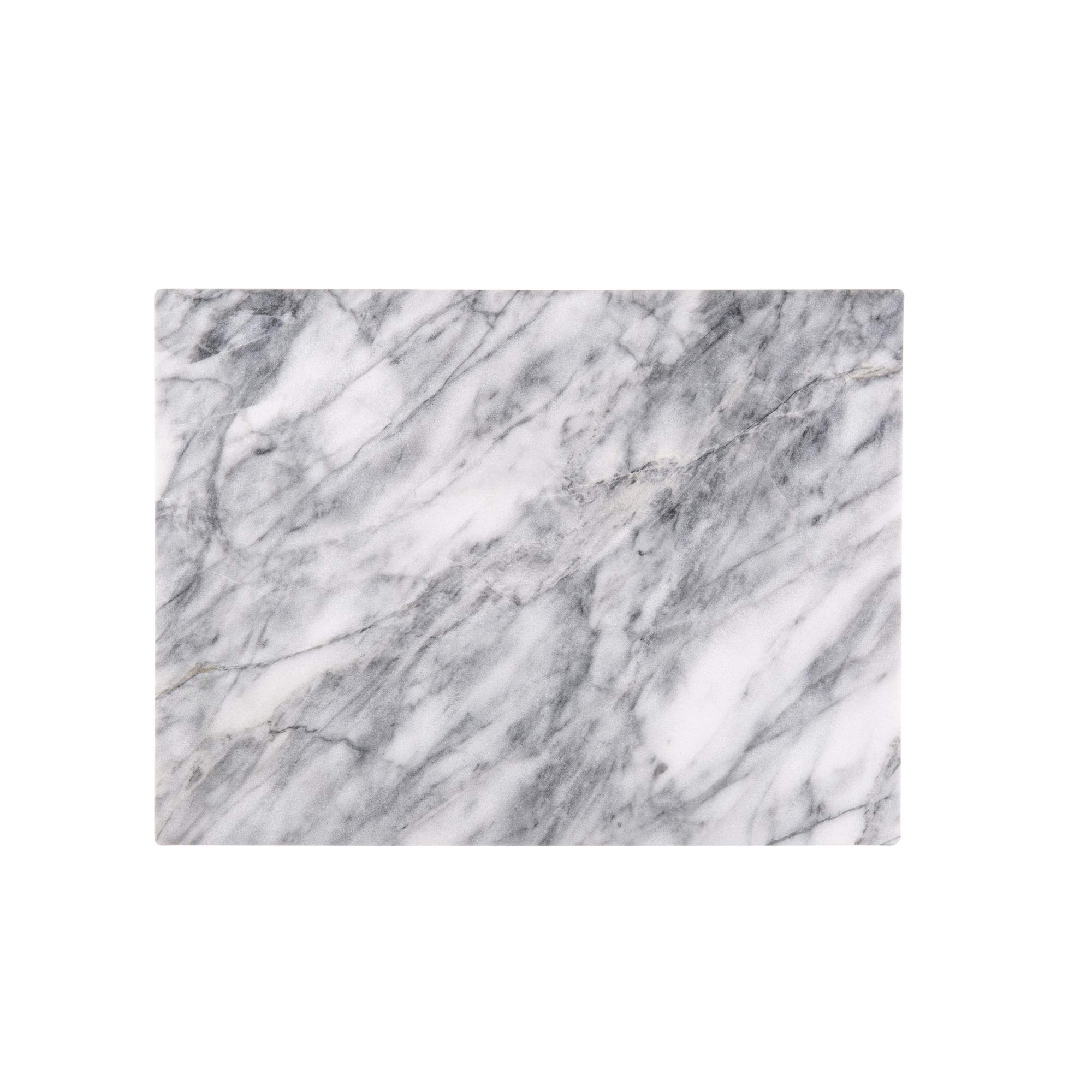 Villa Acacia Marble Cutting Board - 18 x 18 Inch Marble Slab Pastry Board for Charcuterie, Cheese, Dough, Dessert - Decorative Stone Cutting Board for Kitchen and Home