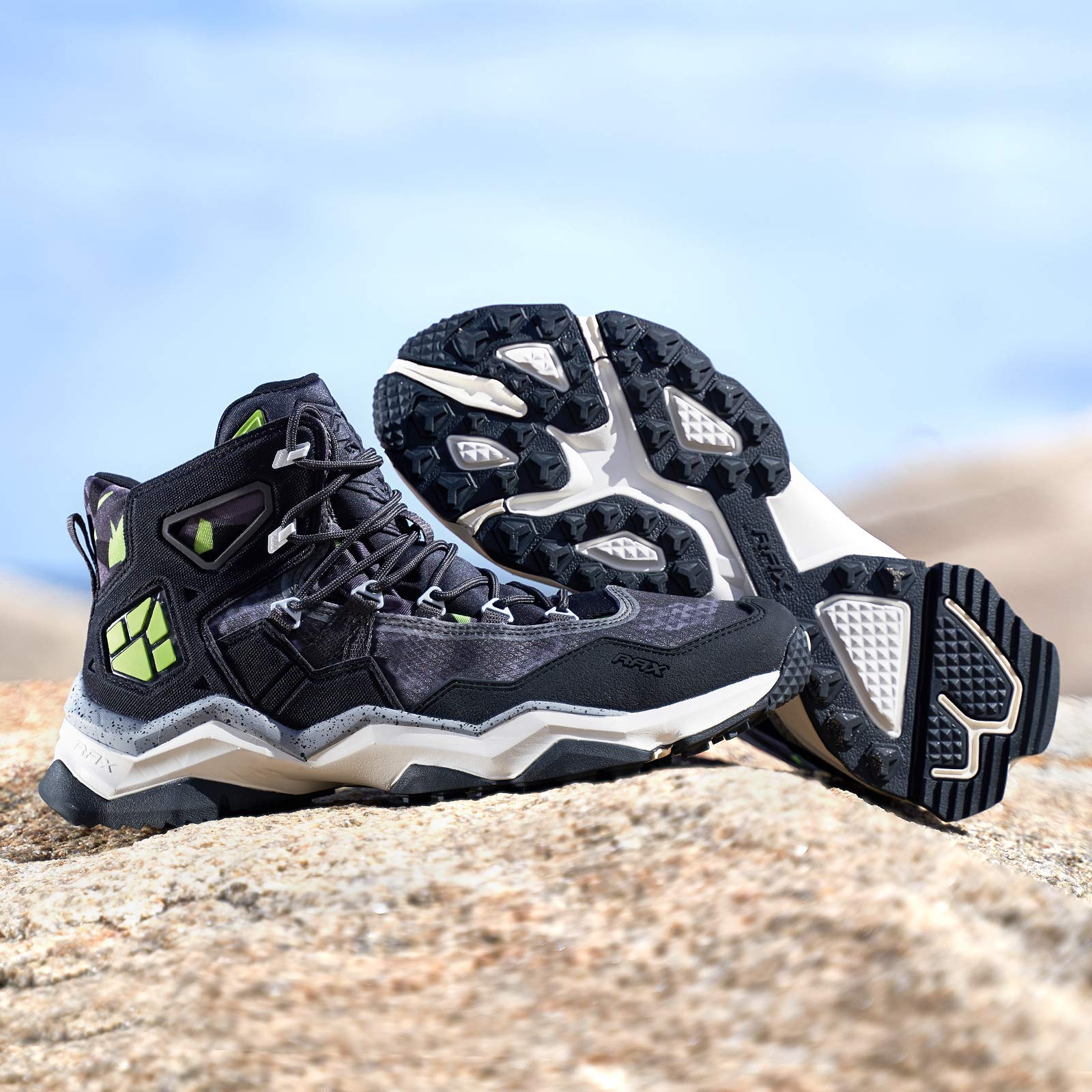 RAX Men's Wild Wolf Waterproof Hiking Boot Outdoor Mid Trekking Shoes(US,13)
