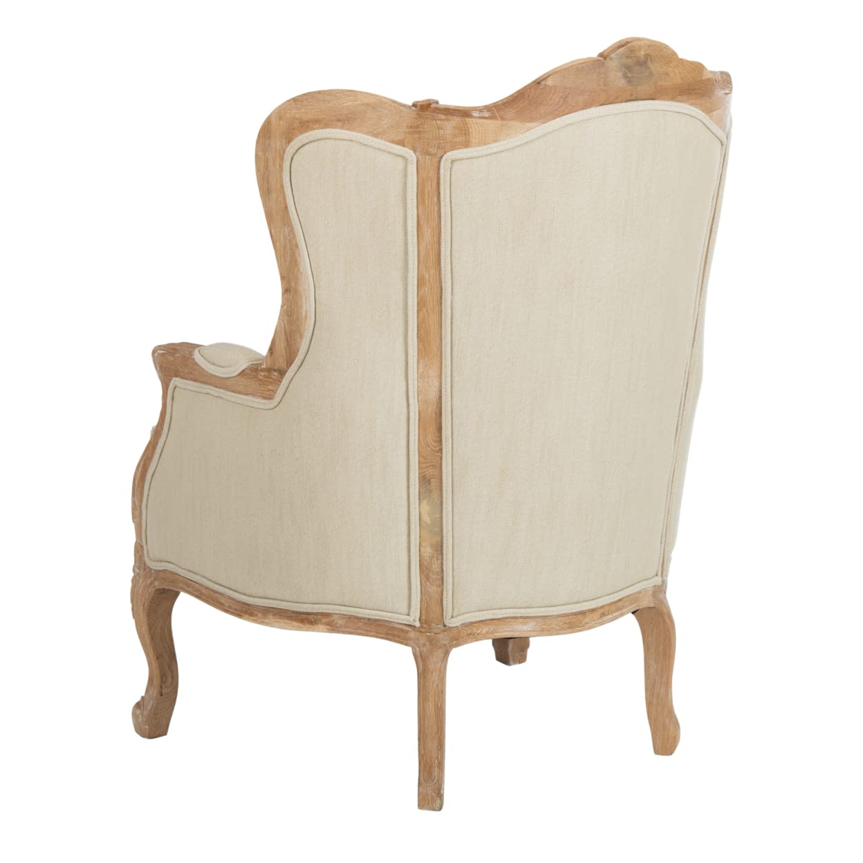 Safavieh Mercer Collection Fallon Natural Linen Wing Chair