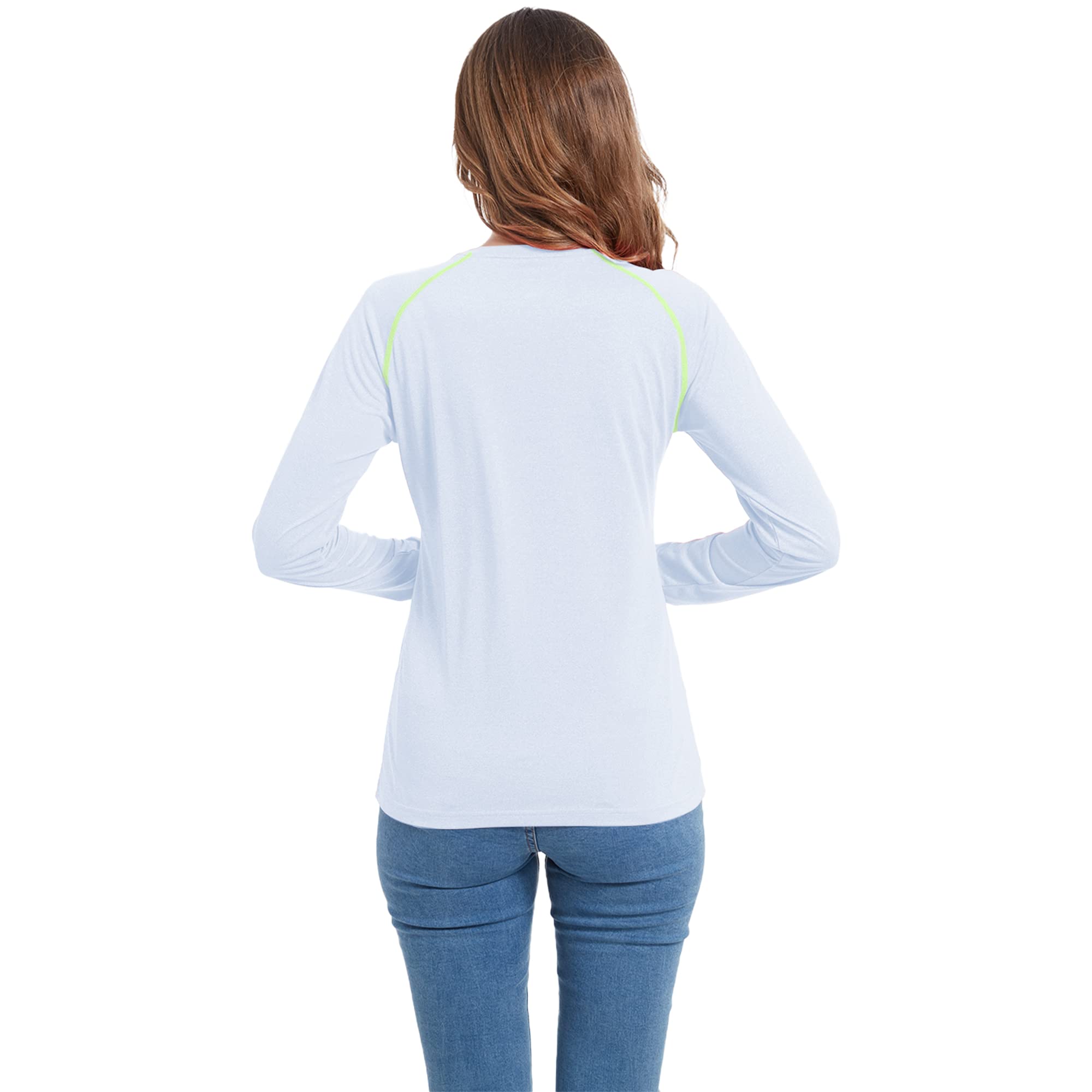 Women's Button Down Shirt Classic Long Sleeve Office Chiffon Blouse A-white