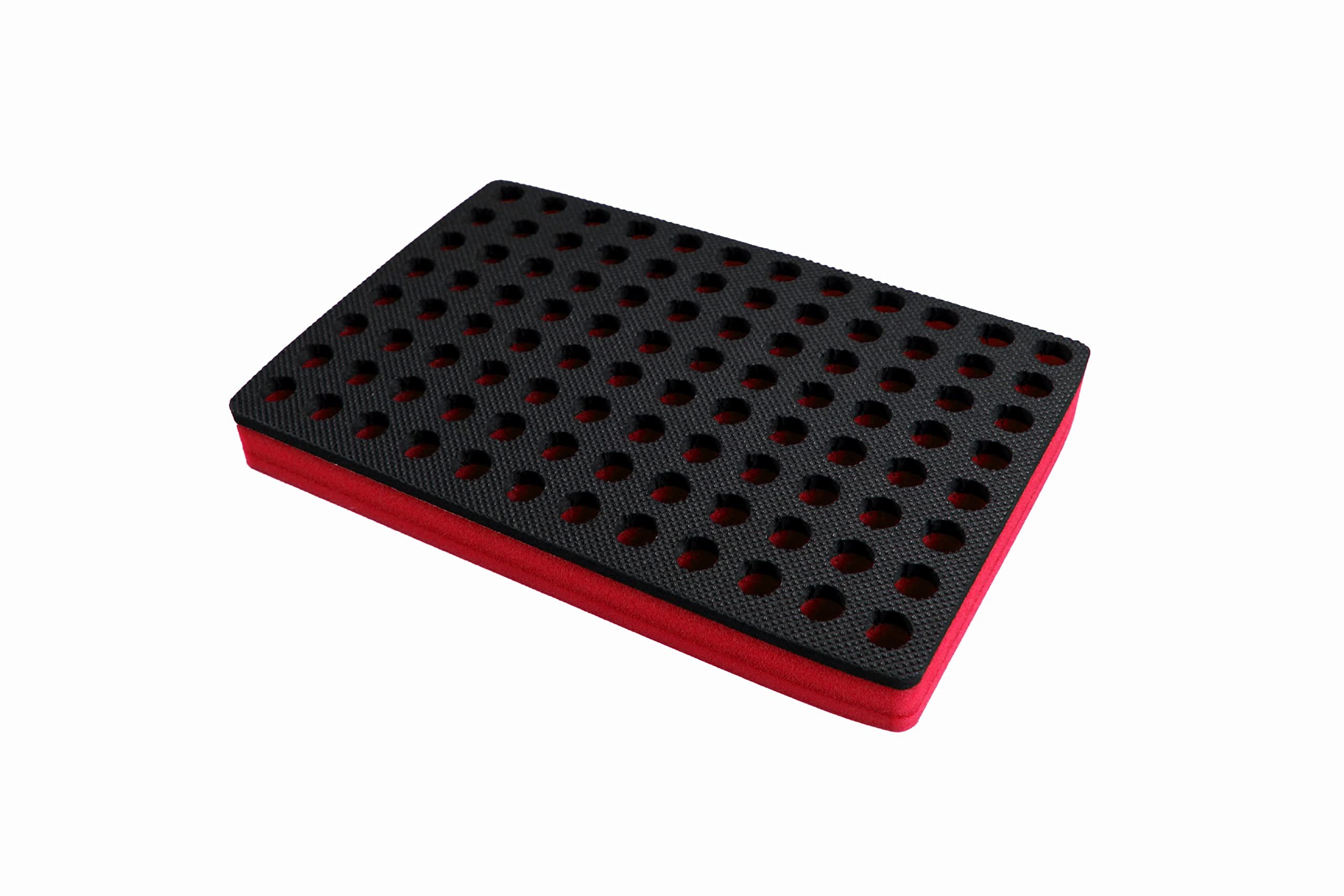 Polar Whale 10 Vial Racks Durable Red and Black Foam Storage Holder Organizer Stand Transport Holds 96 Vials Fits up to 13mm Diameter