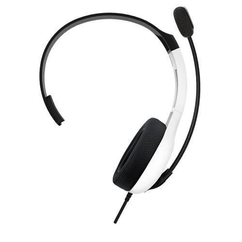 PDP LVL30 Wired Headset with Single-Sided One Ear Headphone for PlayStation, PS4, PS5 - Mac, Tablet Compatible - Noise-Cancelling Mic - Lightweight, Cool Comfort, Great for Gaming , School and Remote Work - White