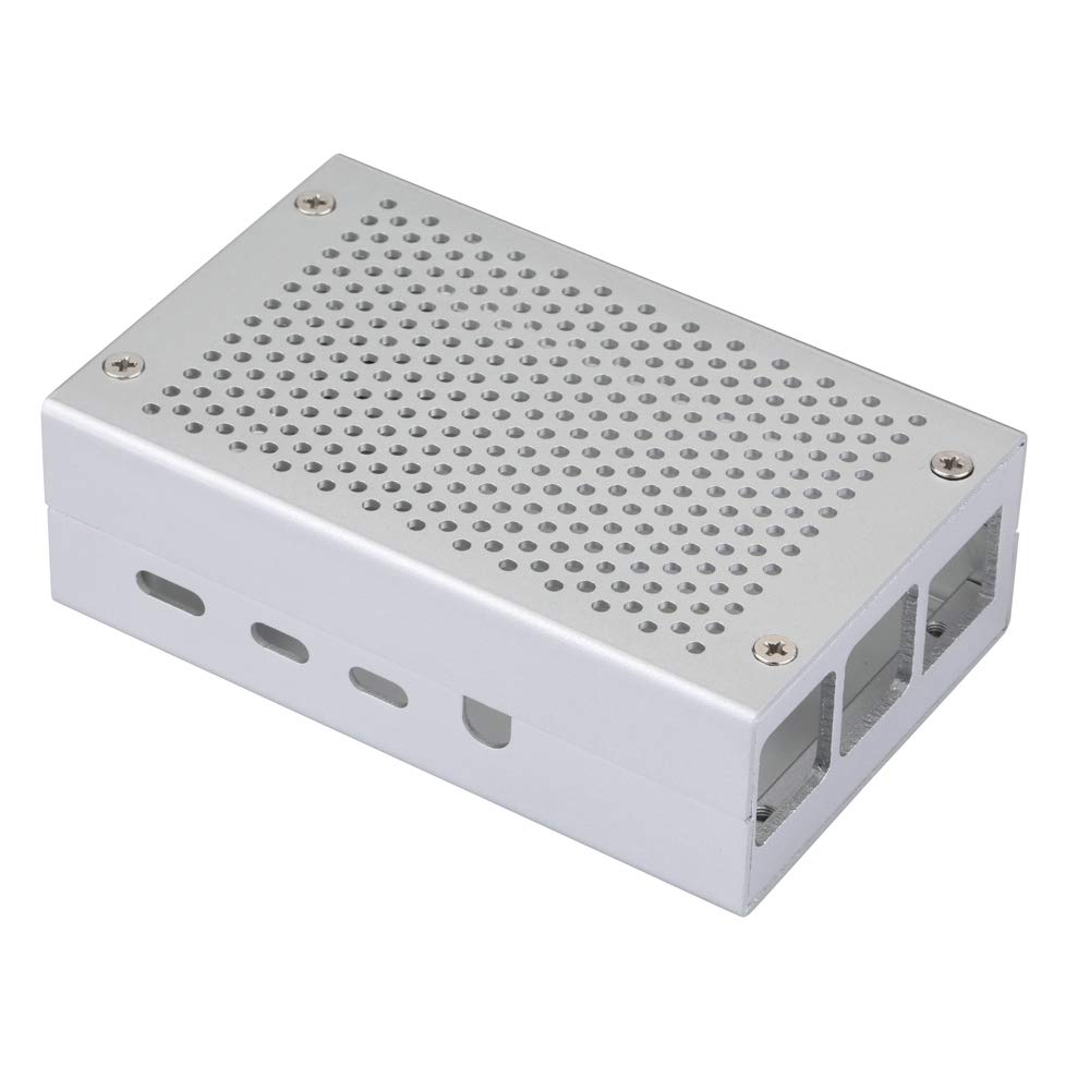 Raspberry Pi 4 Case RPI 4 Aluminum Case RPI 4B Metal Shell Silver Enclosure for RPI 4 Model B (Silver)
