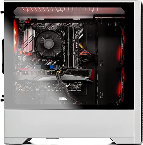 Skytech Gaming Skytech Blaze 3.0 Gaming PC Desktop β Intel i5-11400F, RX 6600, 1TB NVME, 16G DDR4 3200, 120mm AIO, AC Wi-Fi, Windows 10 Home 64-bit, White