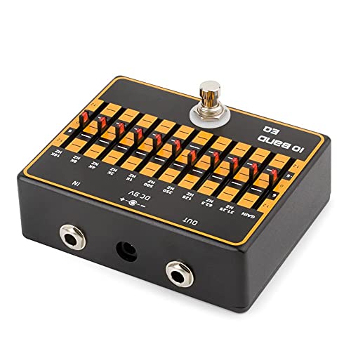 WYFDP 10-Band Equalizer Electric Guitar Effects Pedal String Instrument Maintain Spare Parts for Beginner Guitar Effect Pedal