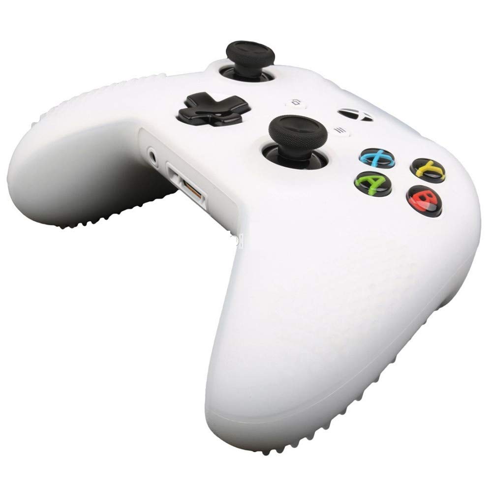 Sololife Xbox One Controller Skin Grip Silicone Case Anti-Slip Protective Grip Cover for Xbox One S & One X Controller with 2 Thumb Grips