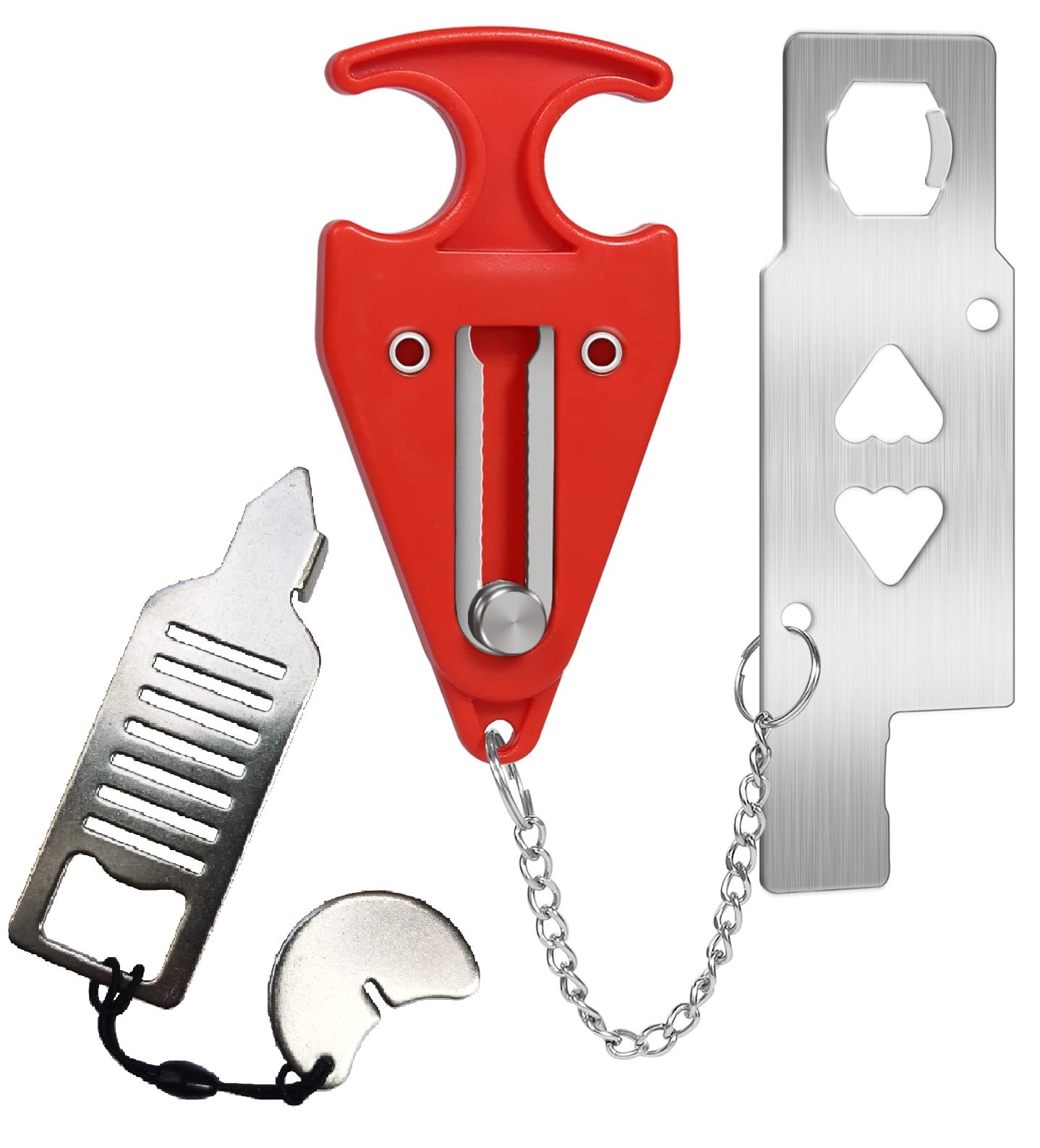 Portable Door Lock for Travel Door Lock Hotel Room Security Devices Apartment Jammer Additional Safety for Traveling Home College 2022 Upgrade (Red Combination)