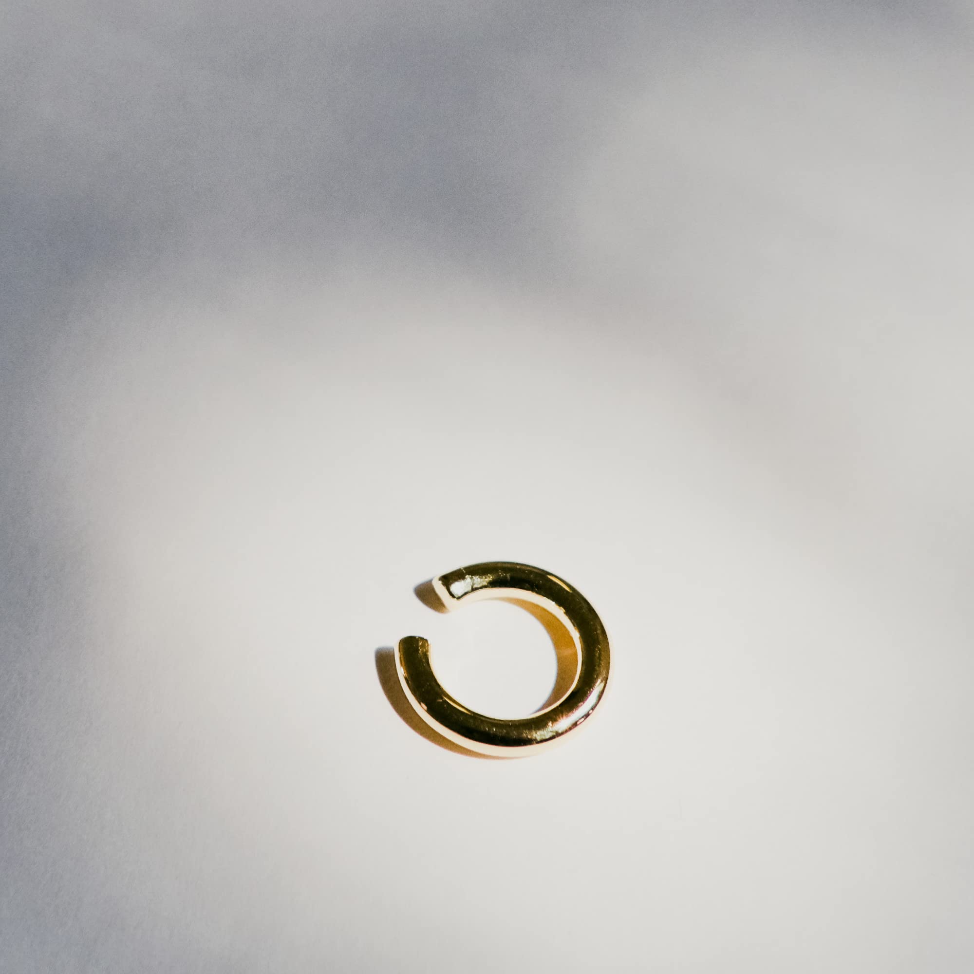 Women's Gold Thick Solid Ear Cuff | Waterproof Chunky Ear Wrap (Sold as A Single)