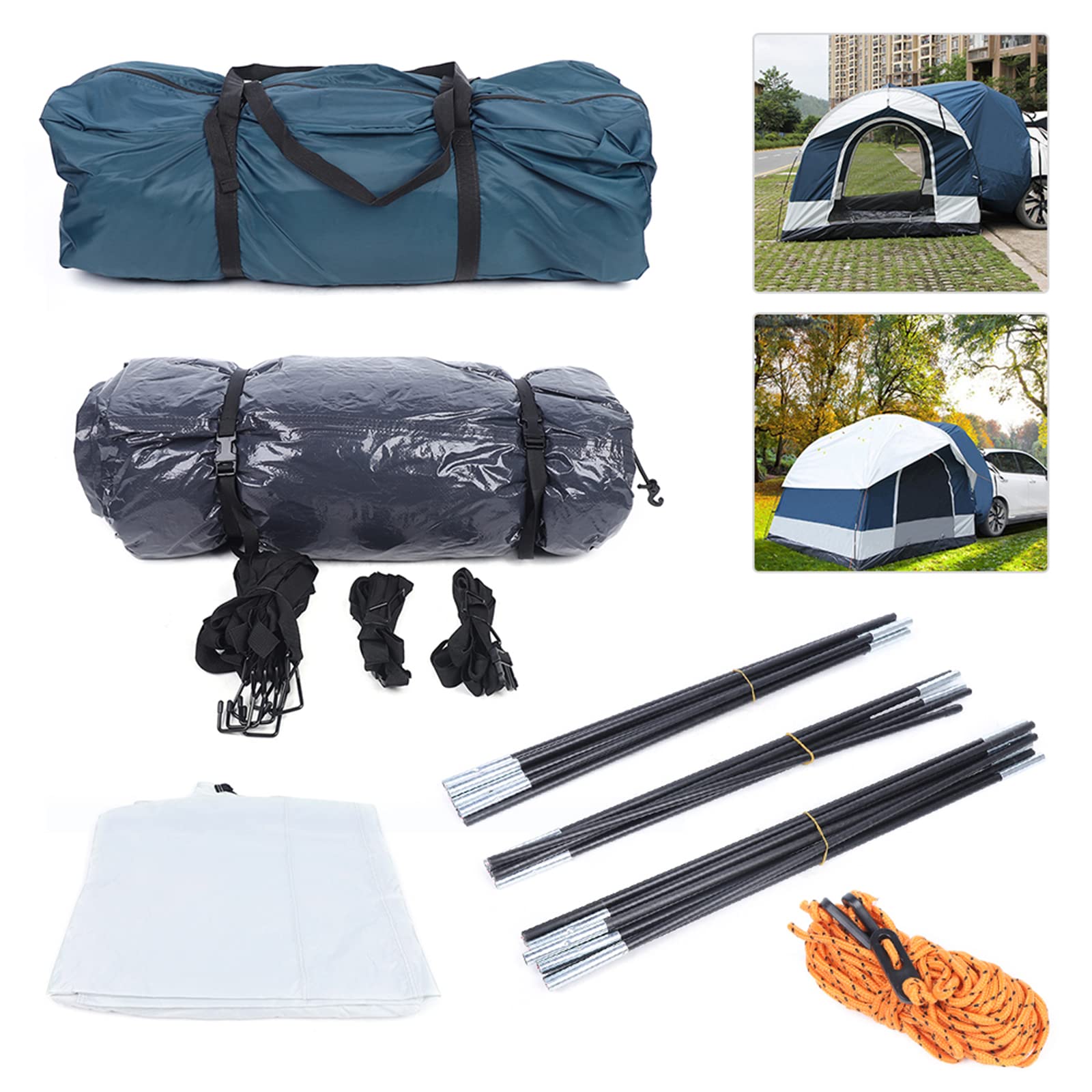 SUV Tents for Camping Waterproof for 4 Person, Car Awning with Carry Bag, 98.43 * 98.43 * 78.74inch