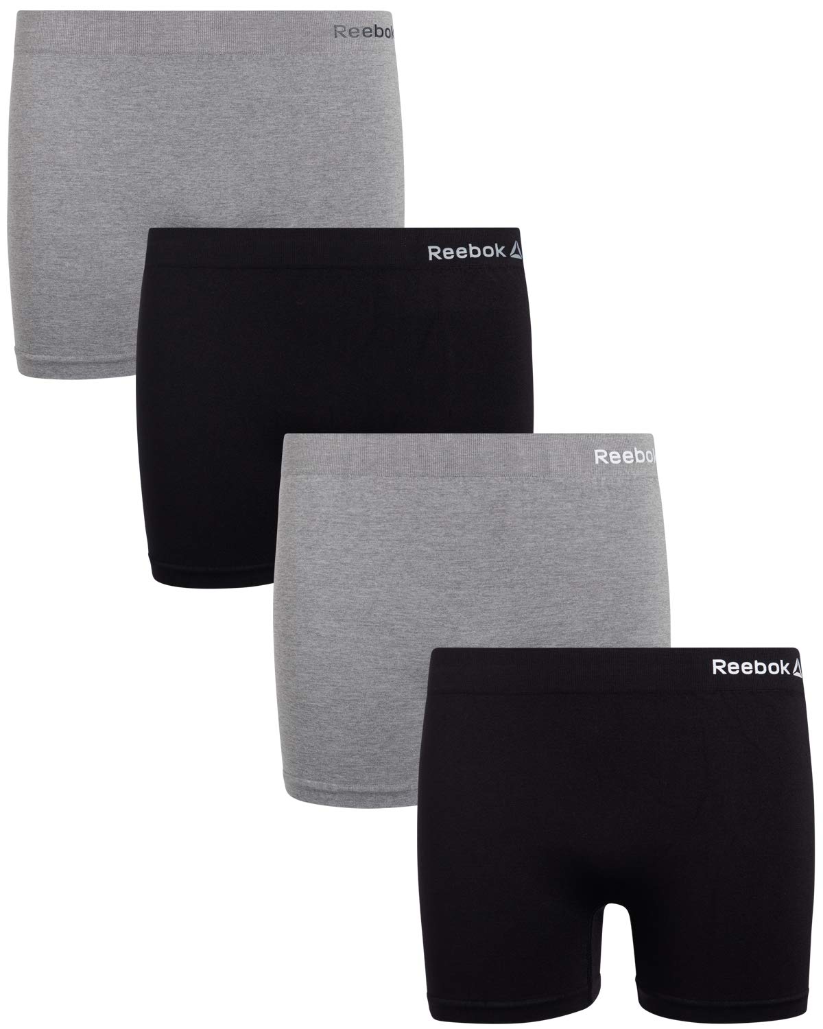 Reebok Girls Underwear Seamless Cartwheel Shorties (4 Pack), Size X-Large16, BlackGrey