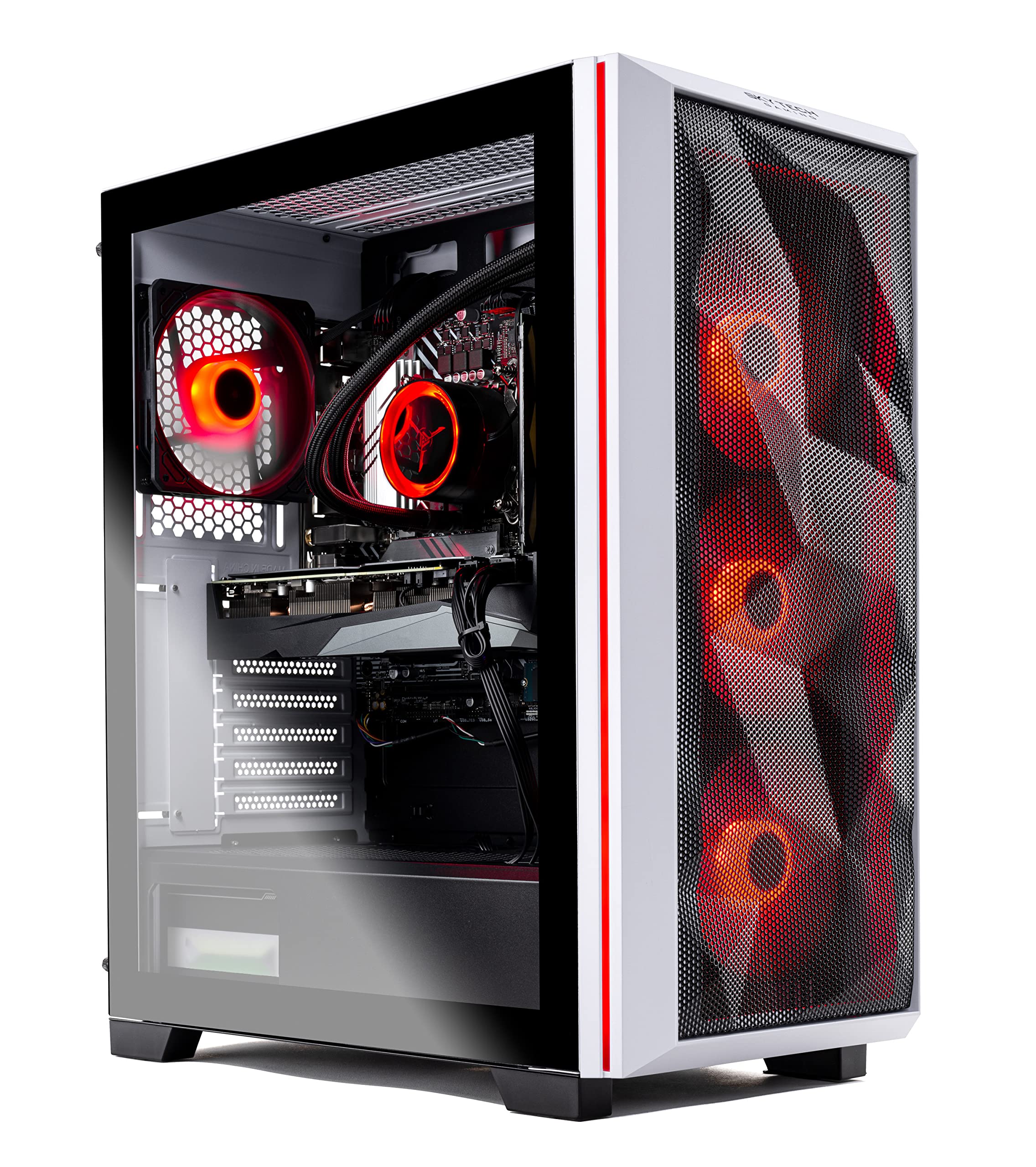 Skytech Gaming Chronos Gaming PC Desktop β Intel Core i7 12700F 2.1 GHz, NVIDIA RTX 4070, 1TB NVME SSD, 16GB DDR4 RAM 3200, 750W Gold PSU, 240mm AIO, 11AC Wi-Fi, Windows 11 Home 64-bit,White
