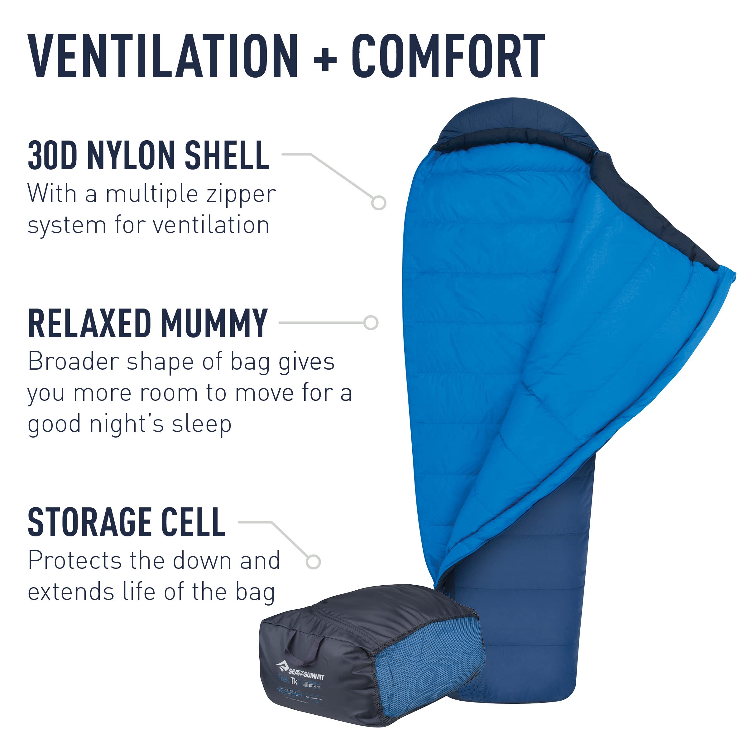 Sea to Summit Trek Down Sleeping Bag, 30-Degree, Regular