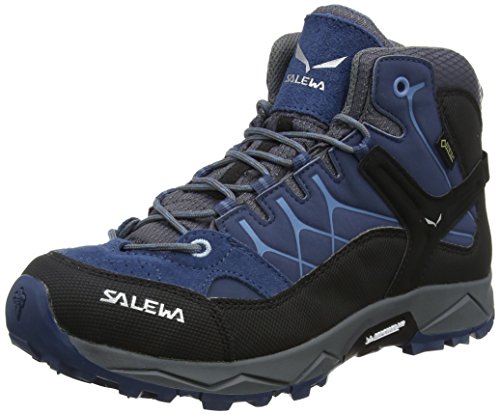 Salewa JR ALP Trainer MID GTX Trekking & Hiking Boots, Dark Denim Charcoal, 2 US Unisex Big Kid