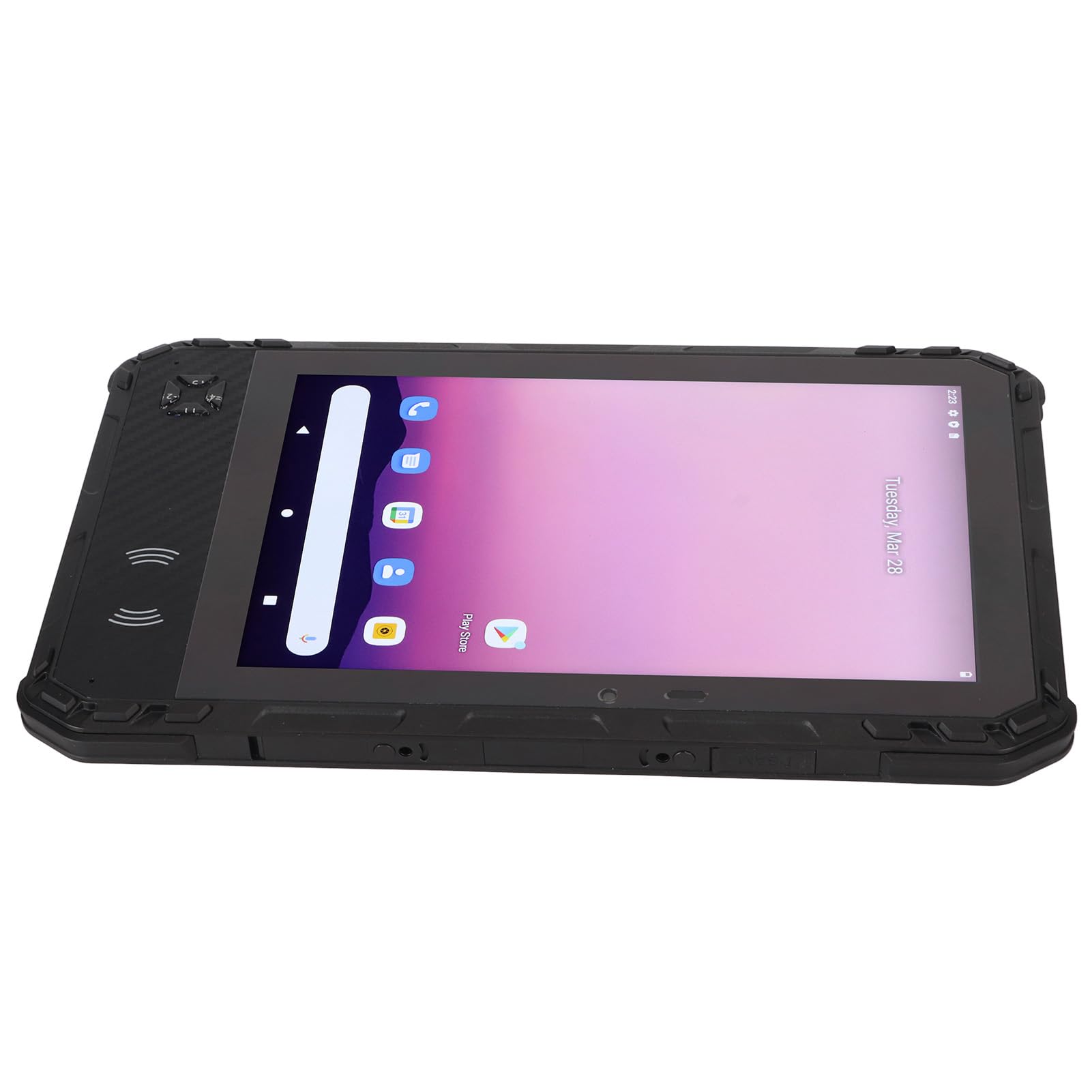 Shanrya 8 Inch Rugged Tablet Drop Resistant IP68 Waterproof Field Work 100‑240V 256G Expandable with NFC Warehouse for Android 11 (US Plug)