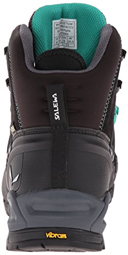 Salewa womens WS Alp Trainer Mid Gore-TEX High Rise Hiking Shoes, Black (Black Out/Agata), 10 US