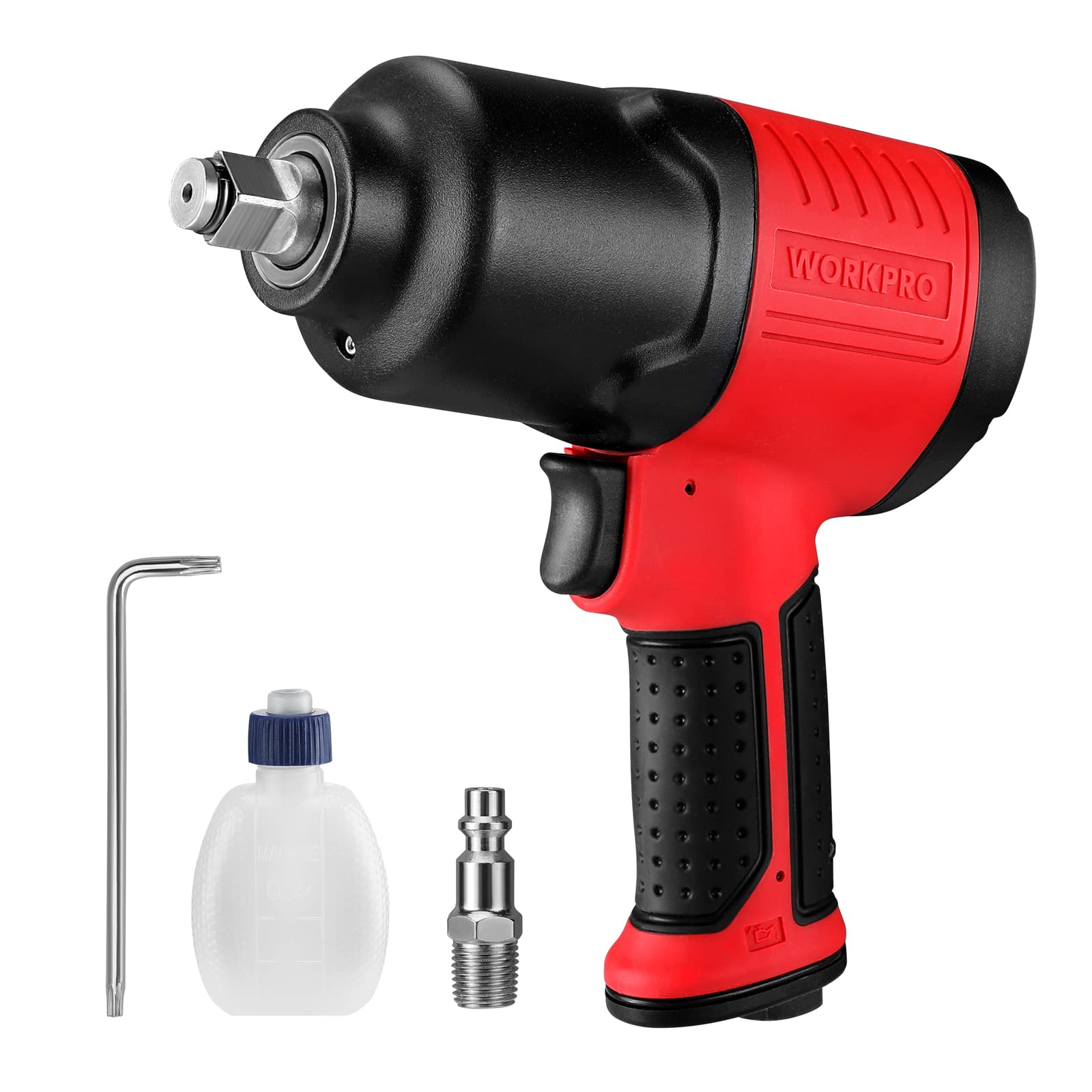 WORKPRO 1/2" Drive Air Impact Wrench and 24-Piece Impact Socket Set