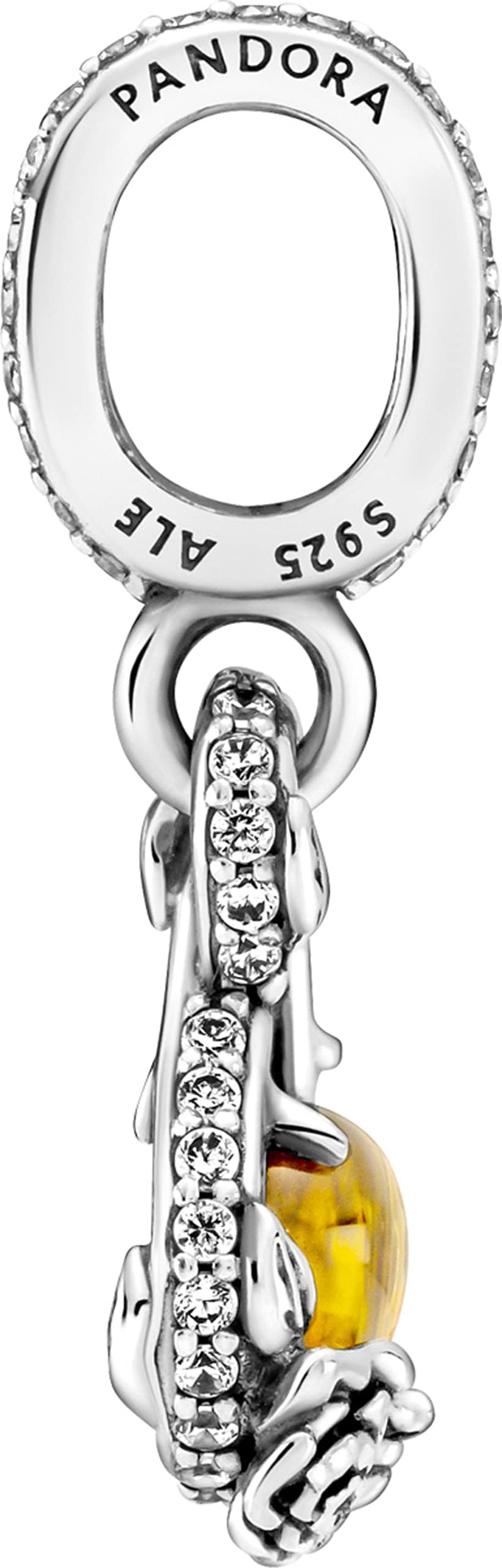 PANDORA Disney Belle Infinity & Rose Flower Pendant, 925 Sterling Silver - 399525C01