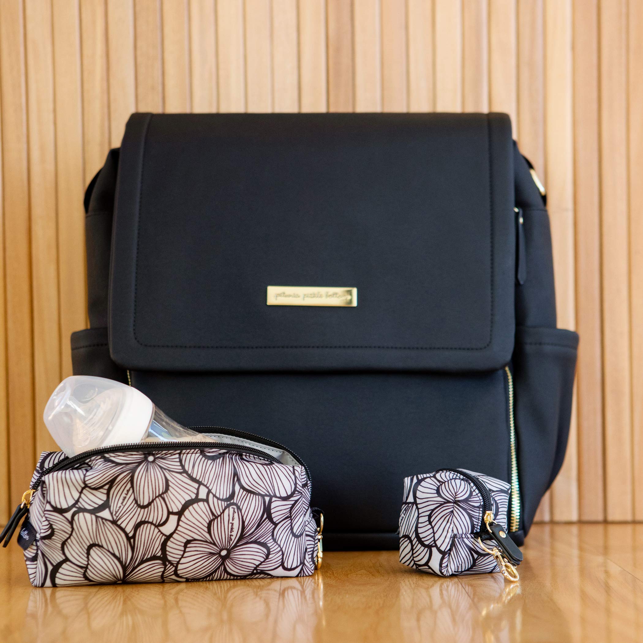 Petunia Pickle Bottom Boxy Backpack | Diaper Bag | Diaper Bag Backpack for Parents | Top-Selling Stylish Baby Bag | Sophisticated Backpack for On The Go Moms | Moonless Rose Embossed