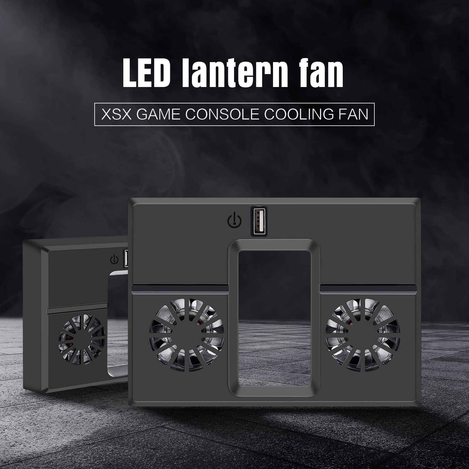 Vertical Cooling Fan Compatible for Xbox Series X, Game Host Cool Fan with Colorful Led, Game Console Cooler Cooling, Powerful Cooling Fan with Dual Fans and External USB Port