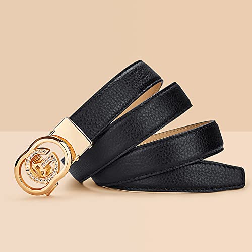VANANNBA Belts for Leather Ratchet Women Buckle Belt with Belt Box