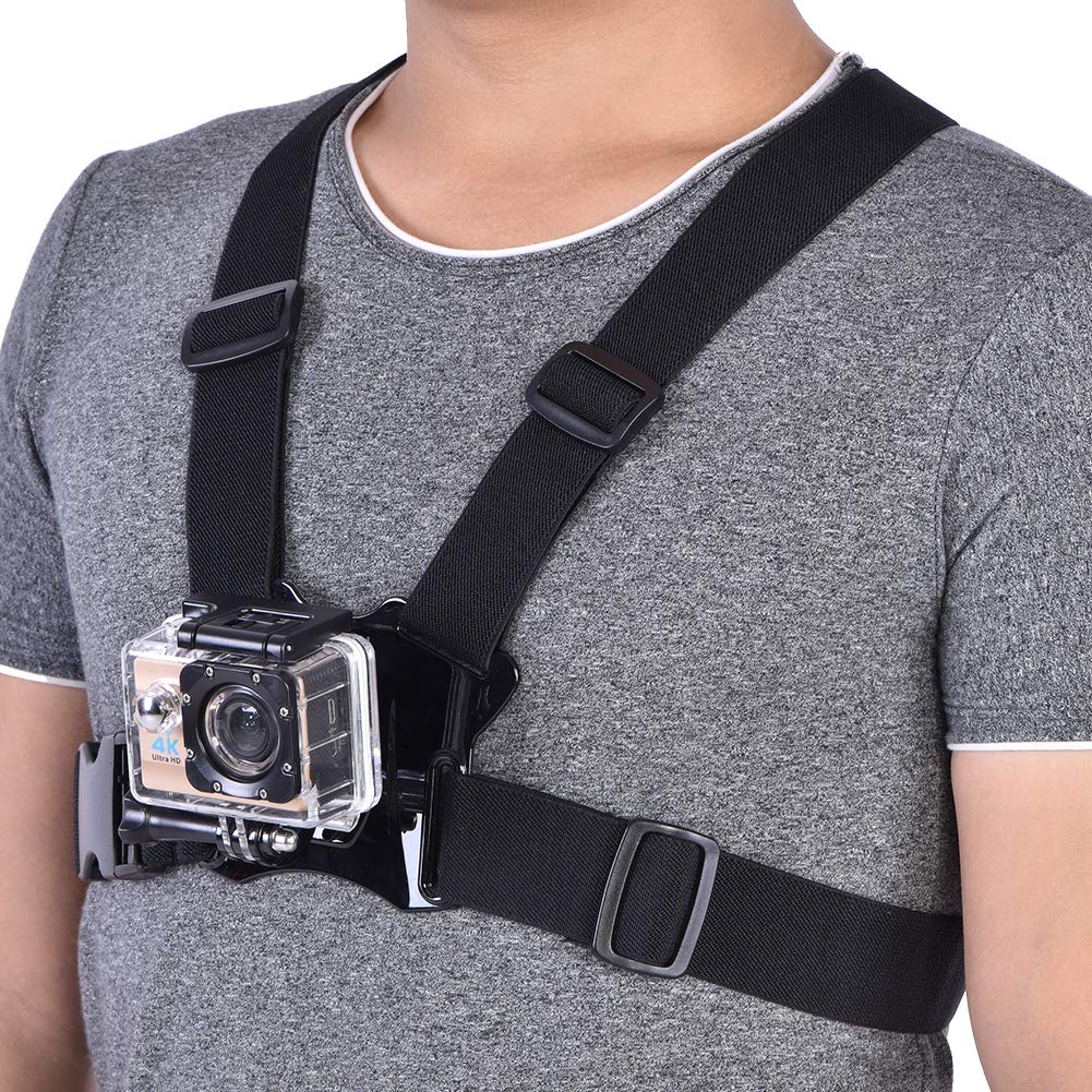 T osuny Adjustable Body Chest Strap, Mount Harness Belt for Gopro 5/4/3+/3 Sport Camera Skiing for Mountain Biking,Motocross,Paddle Sports with Adjustable and Solid Buckles