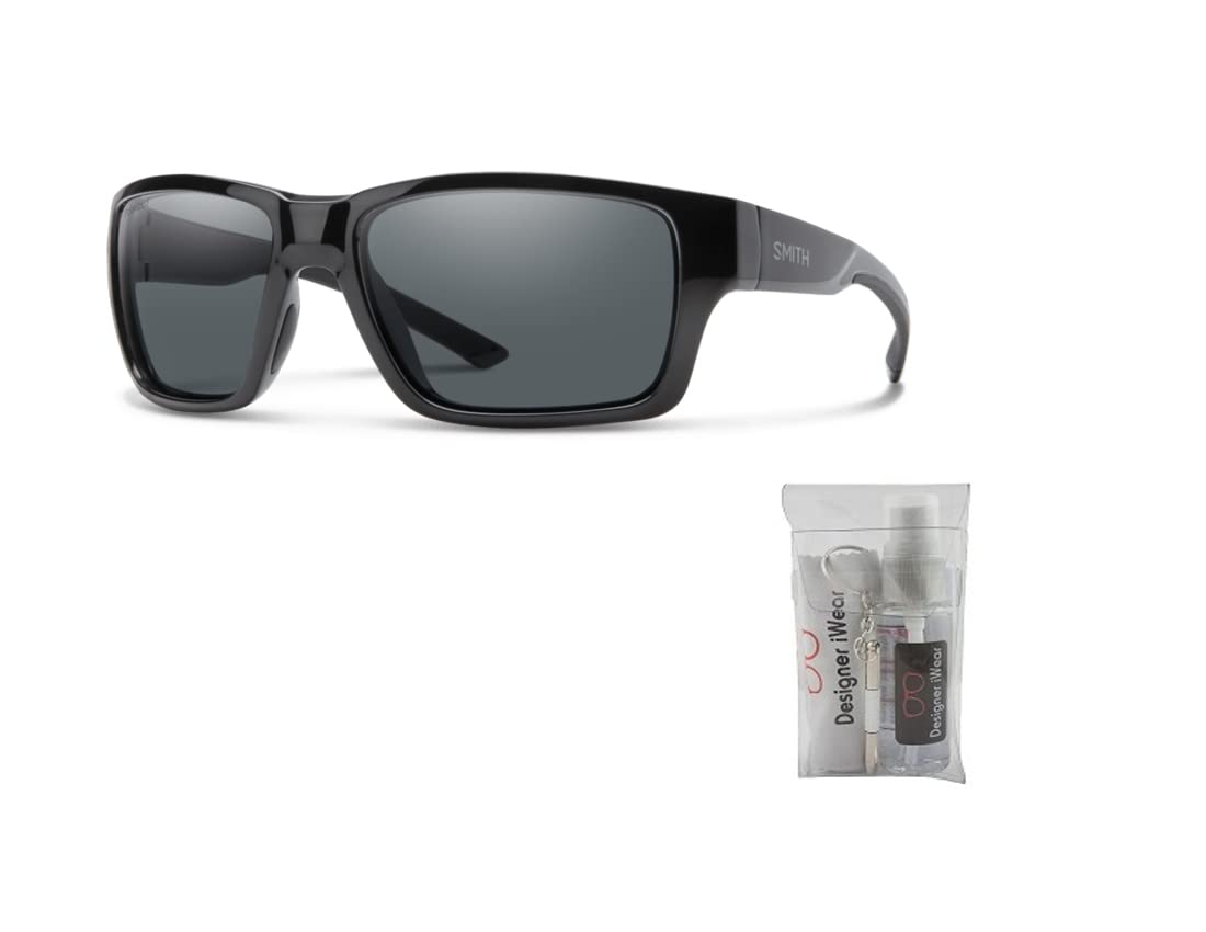 SMITH Outback 0086/SP 59MM Dark Havana/Bronze Polarized Rectangular Sunglasses for Men + BUNDLE with Designer iWear Eyewear Kit