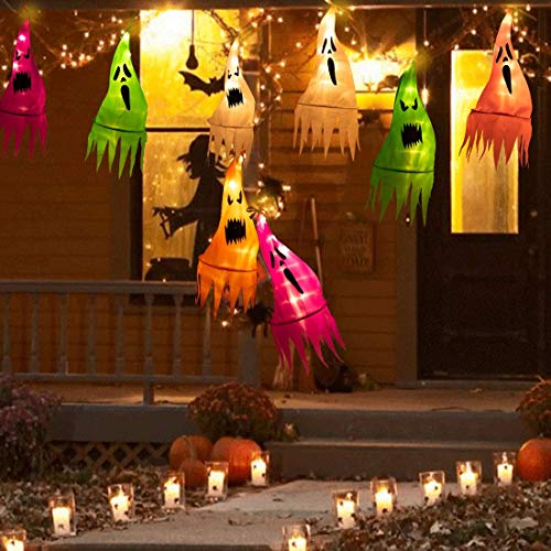 Shanyuna Halloween String Lights Outdoor Lights Battery Powered - 22FT 8LED Ghost Skull Light Up Your Home Patio Garden Indoor for Halloween Party Decorations Decor
