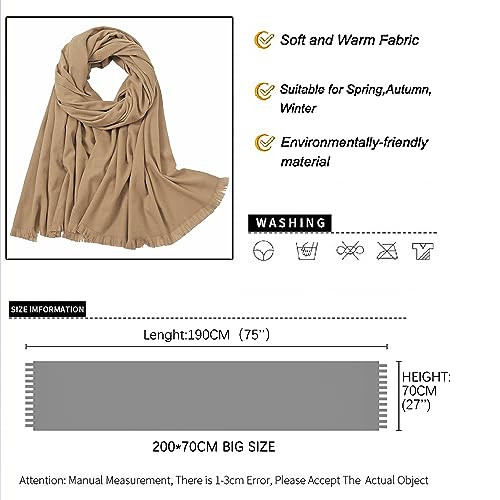 SWAT PANY Pashmina shawls and wraps for Evening Dresses Camel Scarf for Women Winter Shawl Wraps for Women Weedings