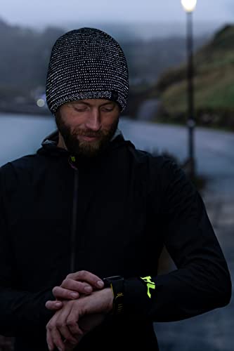 SEALSKINZ Unisex Waterproof Cold Weather Reflective Beanie, Black, Large/X-Large