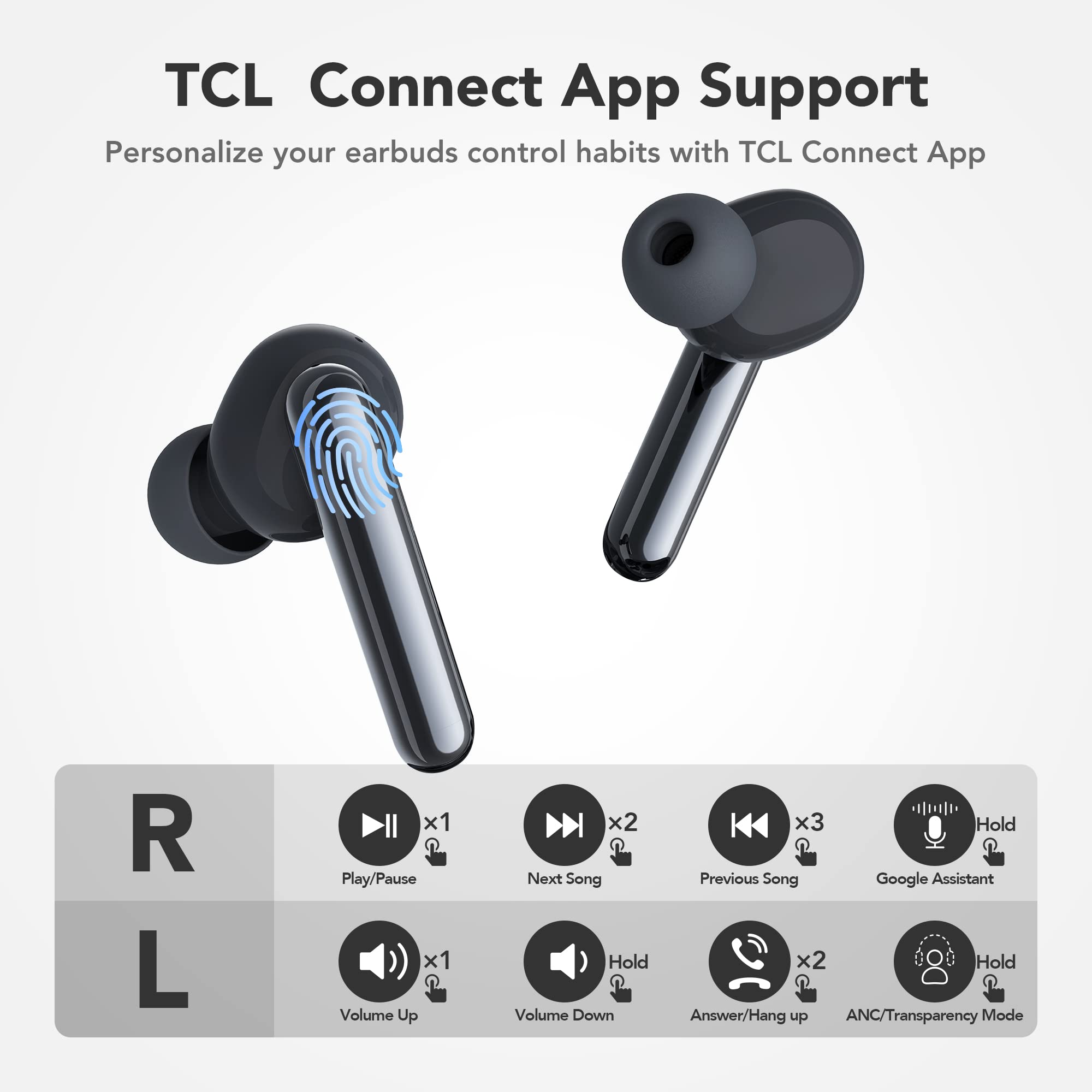 TCL 10.36 inch Android Tablet with case 6GB + TWS Wireless Earbuds Black