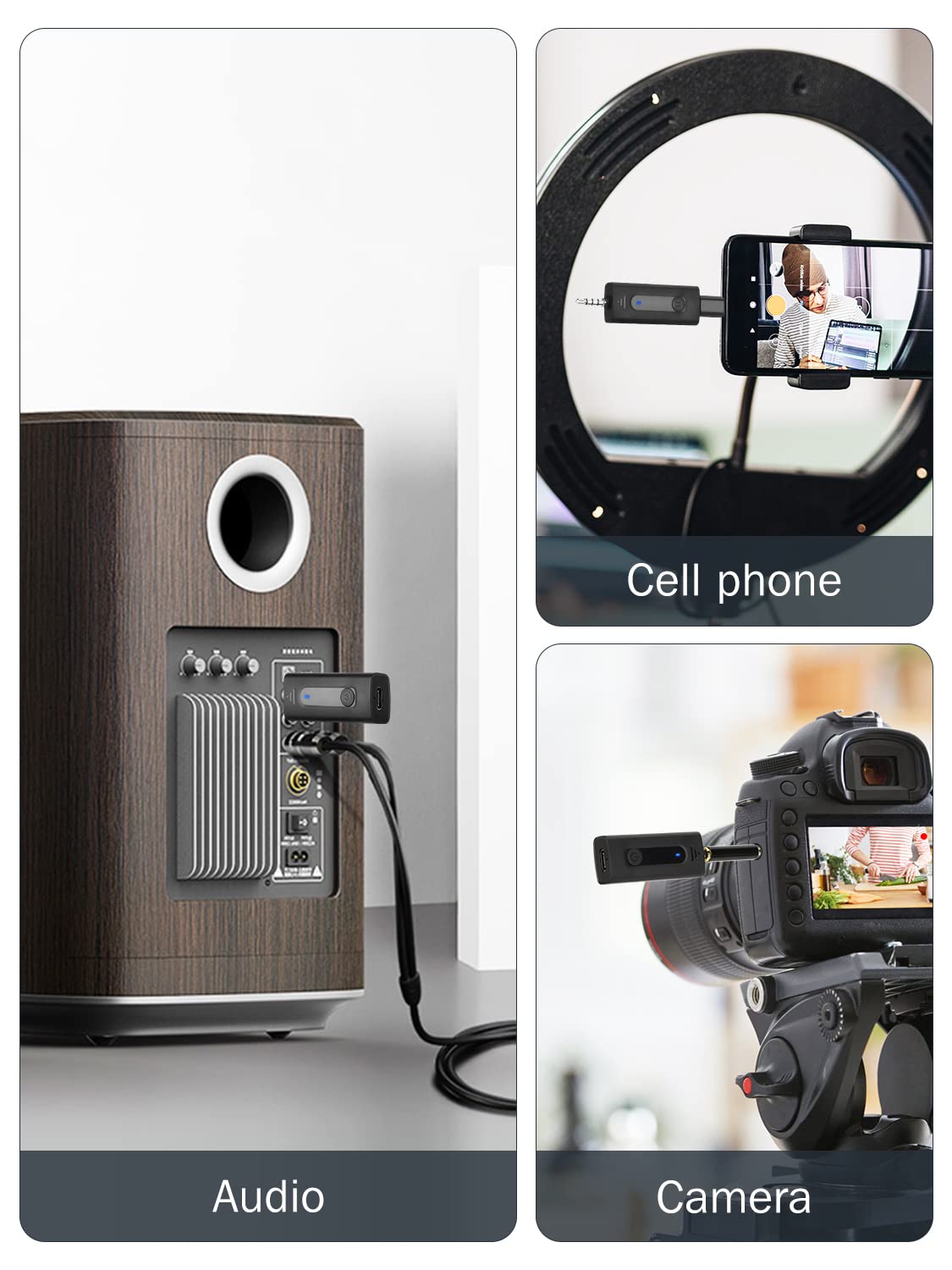 Wireless Lavalier Microphone for iPhone Android - Plug and Play Bluetooth 5.3 Lapel Mic with Clip for Video YouTube Interview Recording Facebook Live Stream Tiktok Vlog