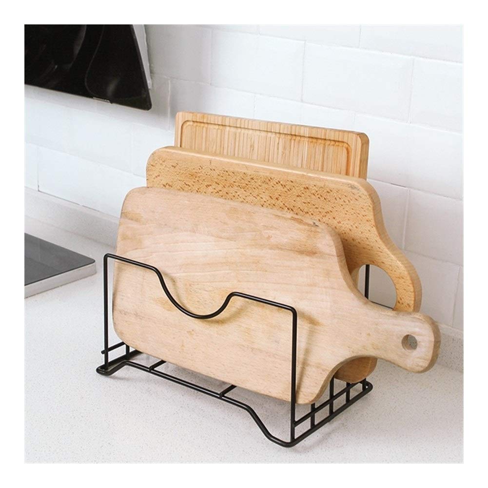 Pot Lid Holder Stainless Steel Pan Pot Cover Lid Rack Stand Spoon Holder Stove Organizer Storage Soup Spoon Rests Kitchen (Color : Black)