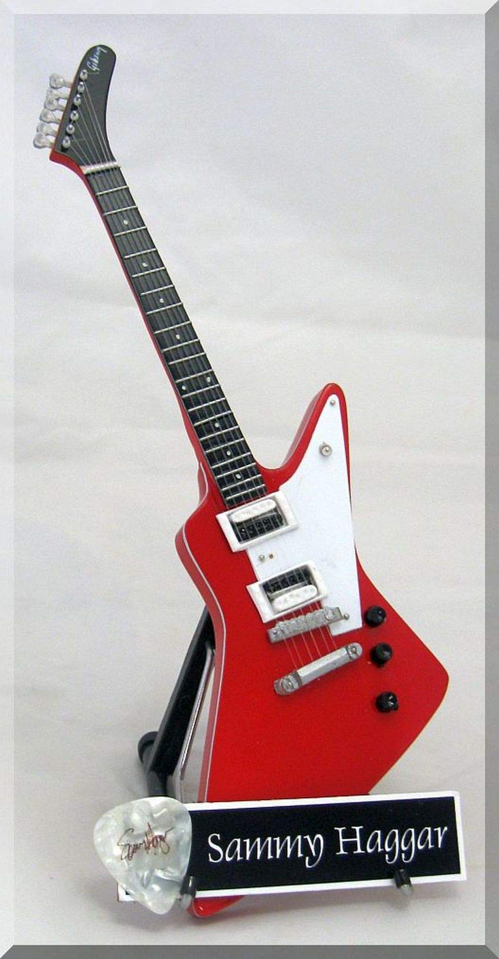 SAMMY HAGAR Miniature Guitar Explorer with Guitar Pick