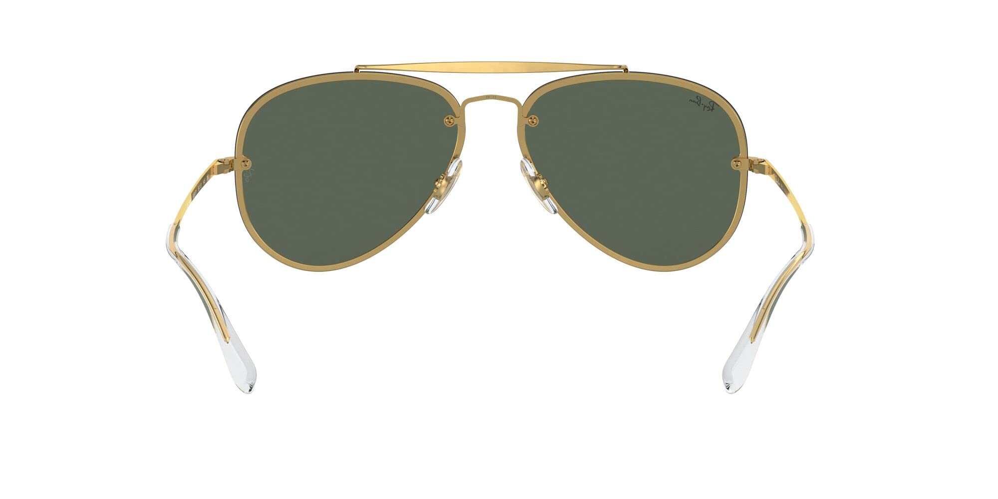 Ray-Ban RB3584N Blaze Aviator Sunglasses, Gold/Dark Green, 58 mm
