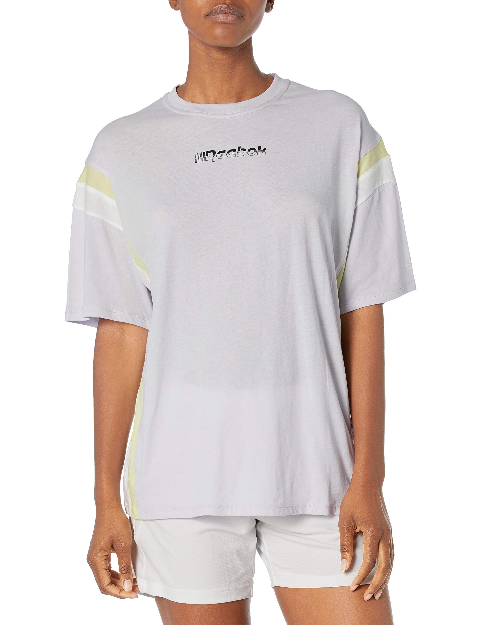 Reebok Workout Ready Meet You There Oversized Tee, Lilac Frost, 2XS