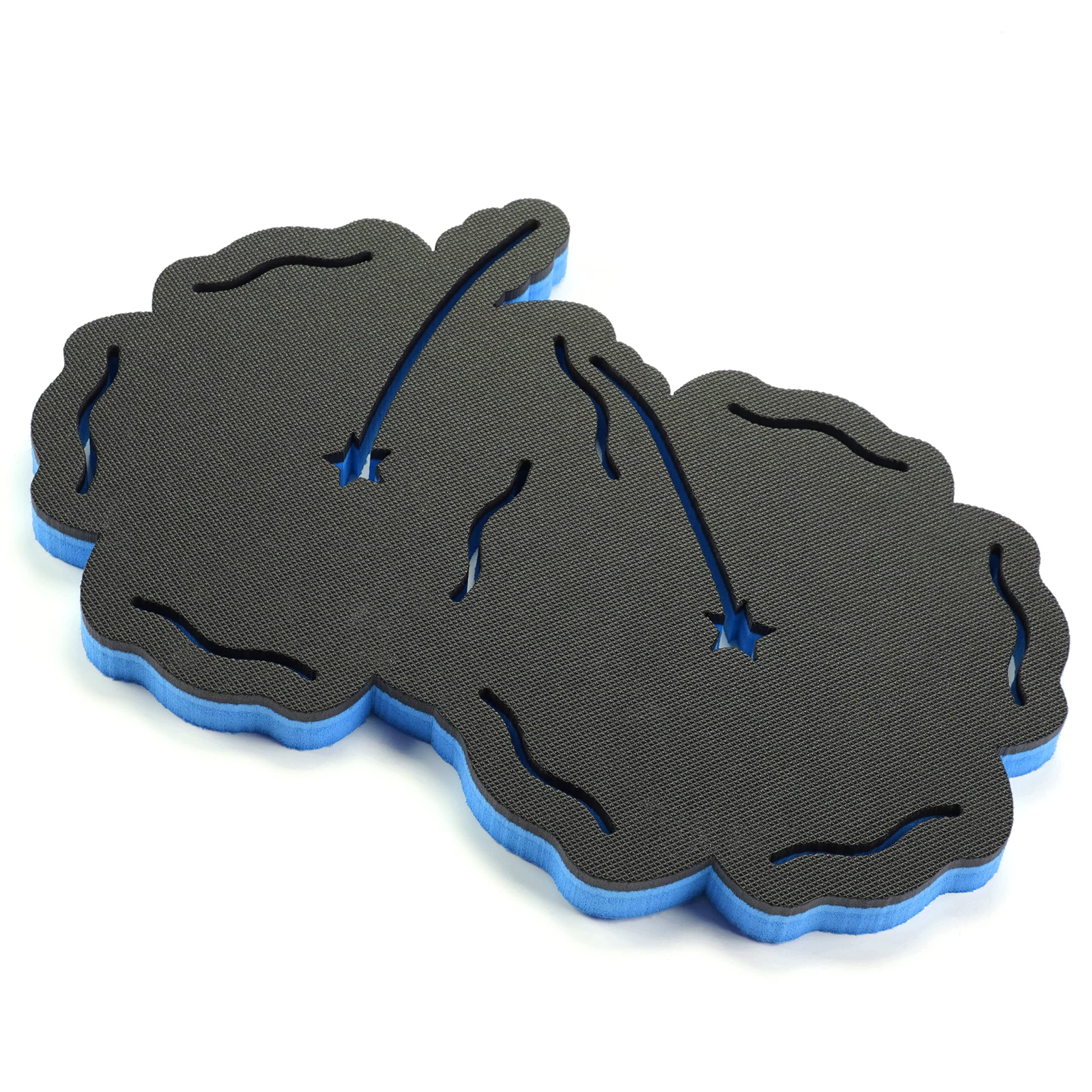 Polar Whale Portable Gardening Kneeling Pad Flower Shaped Blue and Black Knee Cushion for Home Work Automotive Workshop and More Durable Thick Comfortable High Density Waterproof Foam
