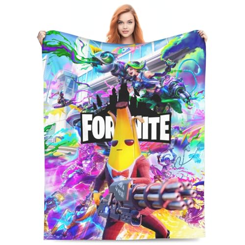 Pgbkr Unisex Game Blanket Ultra-Soft Flannel Throw Blanket 3D Printing Anime Blanket for Bedding Sofa E-50"x40"