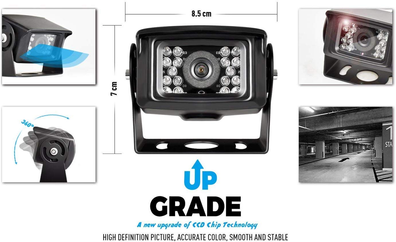 Rear View Safety Waterproof Backup Camera - Commercial Grade - Built for Trucks,RV's,Buses and Trailers for ERY01