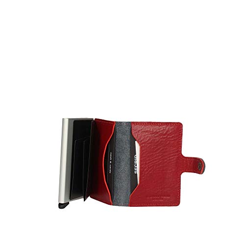 SECRID Mini Wallet Genuine Leather Veg Tanned Navy Safe Card Case max 12 cards