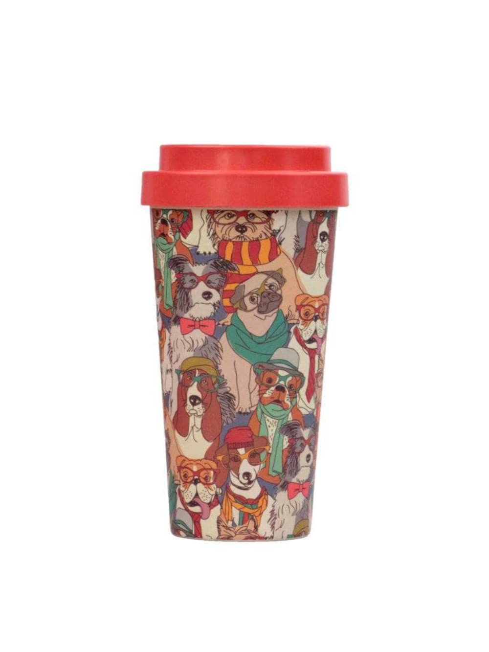 Vacucraft Bamboo Fiber Coffee & Tea Cup Animal Collection DOG (Red)