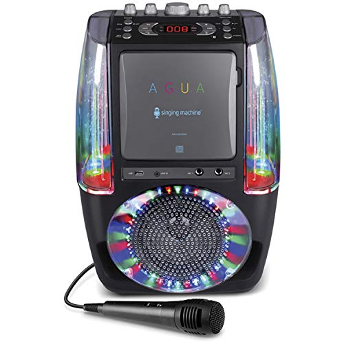 Singing Machine SML605 Karaoke System with LED Disco Lights - Black (No Dancing Water)