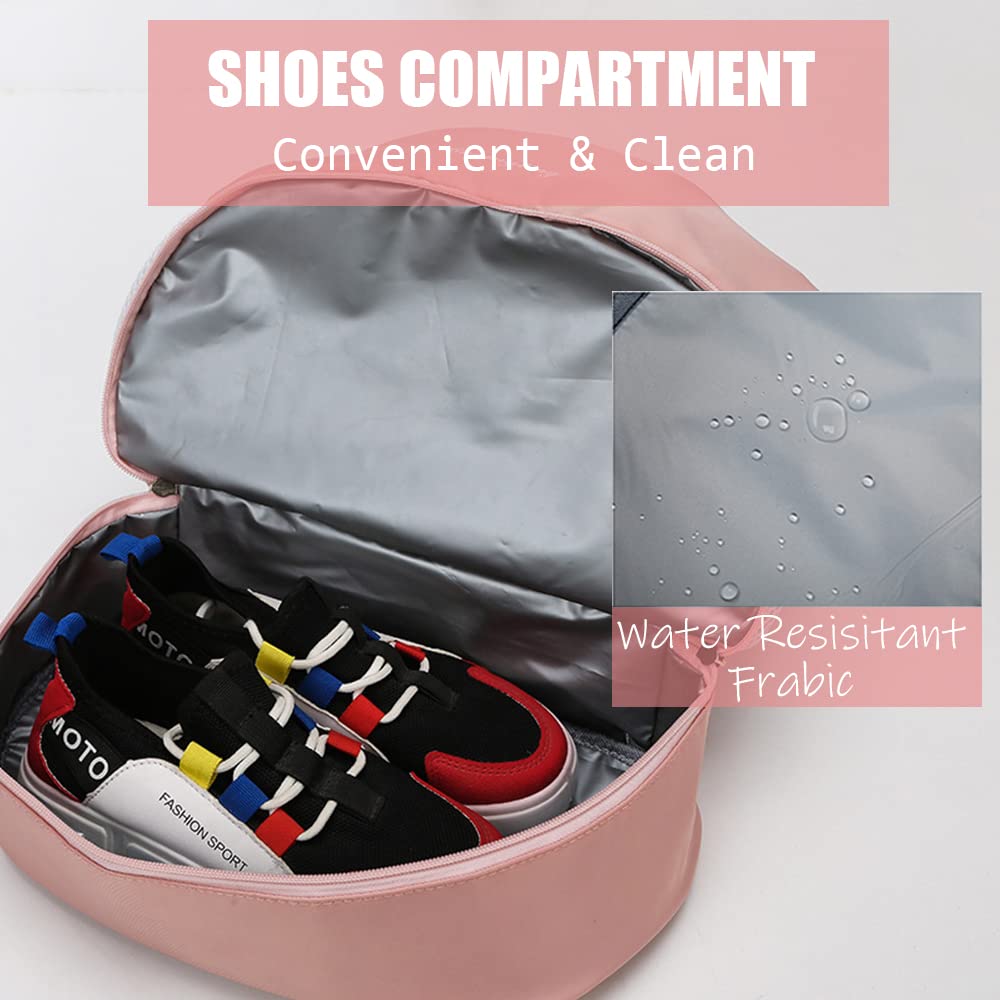 Peicees Drawstring Backpack Bag with Shoes Compartment Gym Bag for Men and Women Water Resistant Gym Sport Exercise
