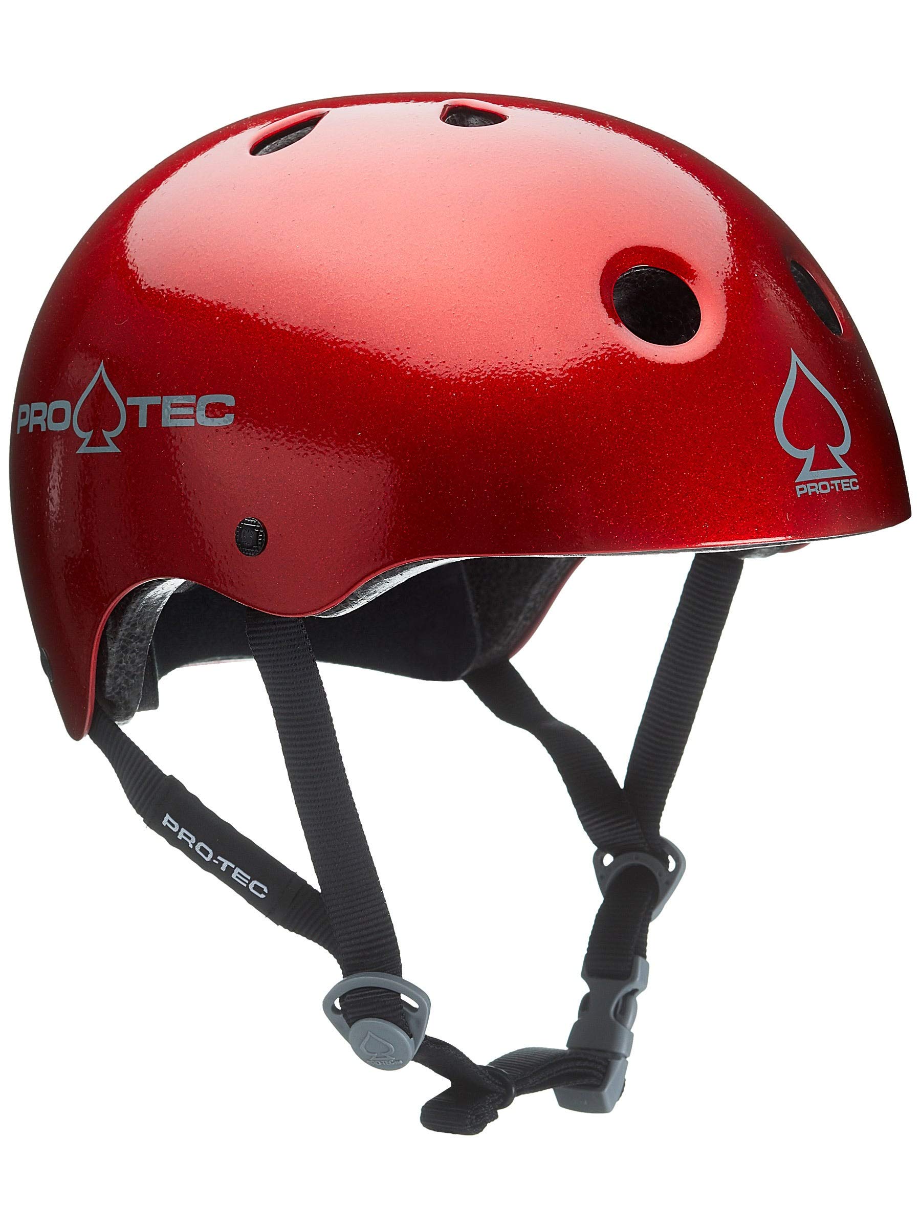 Pro-Tec Red Metal Flake Classic Skateboarding Helmet (L, Red)