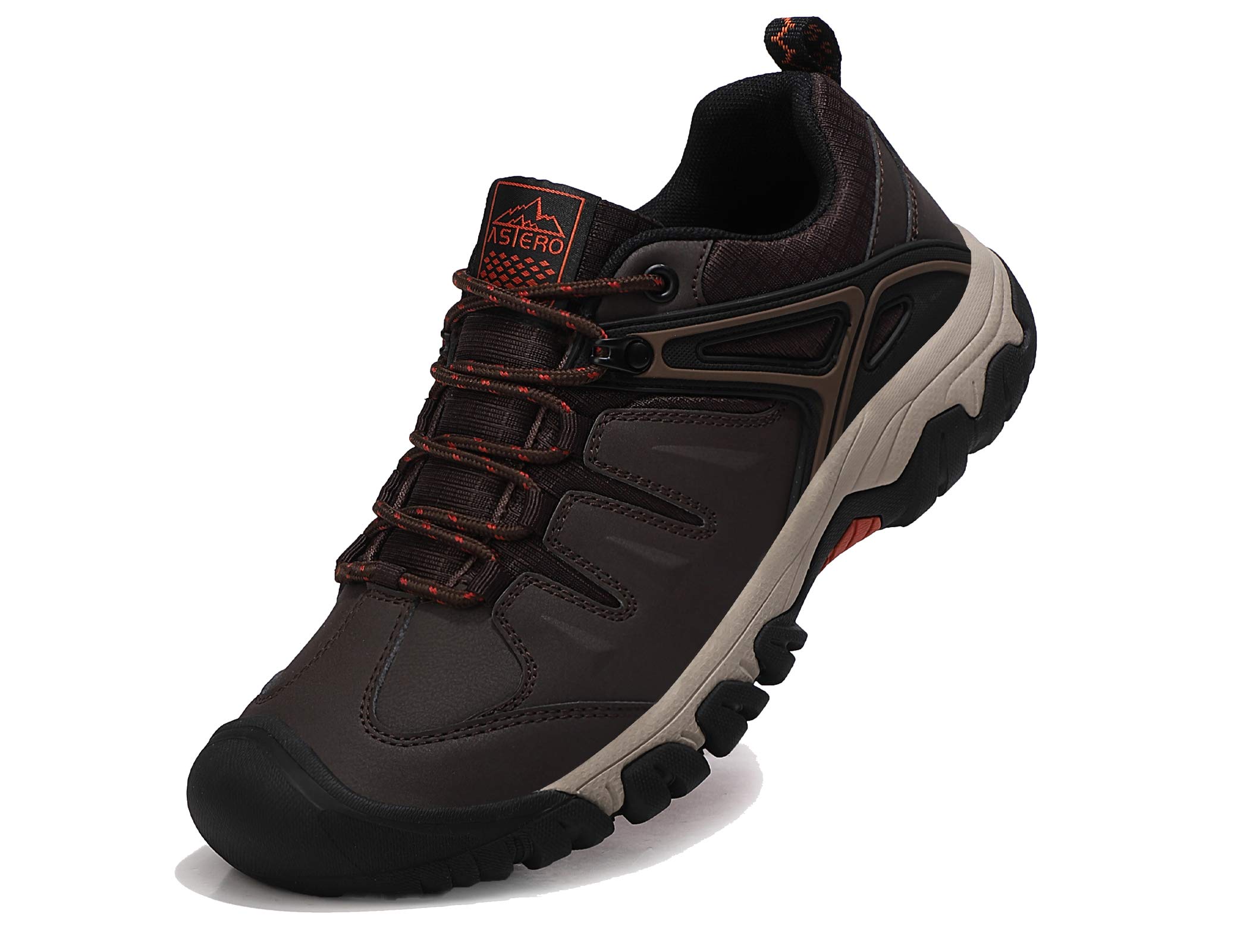 TARELO Men's Hiking Shoes Non-Slip Lightweight Outdoors Walking Shoes Dark Brown