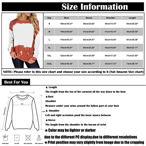 Womens Long Sleeve Christmas 3D Print Pullover Fashion Round Neck Tops Autumn and Winter Cute Sweatshirt