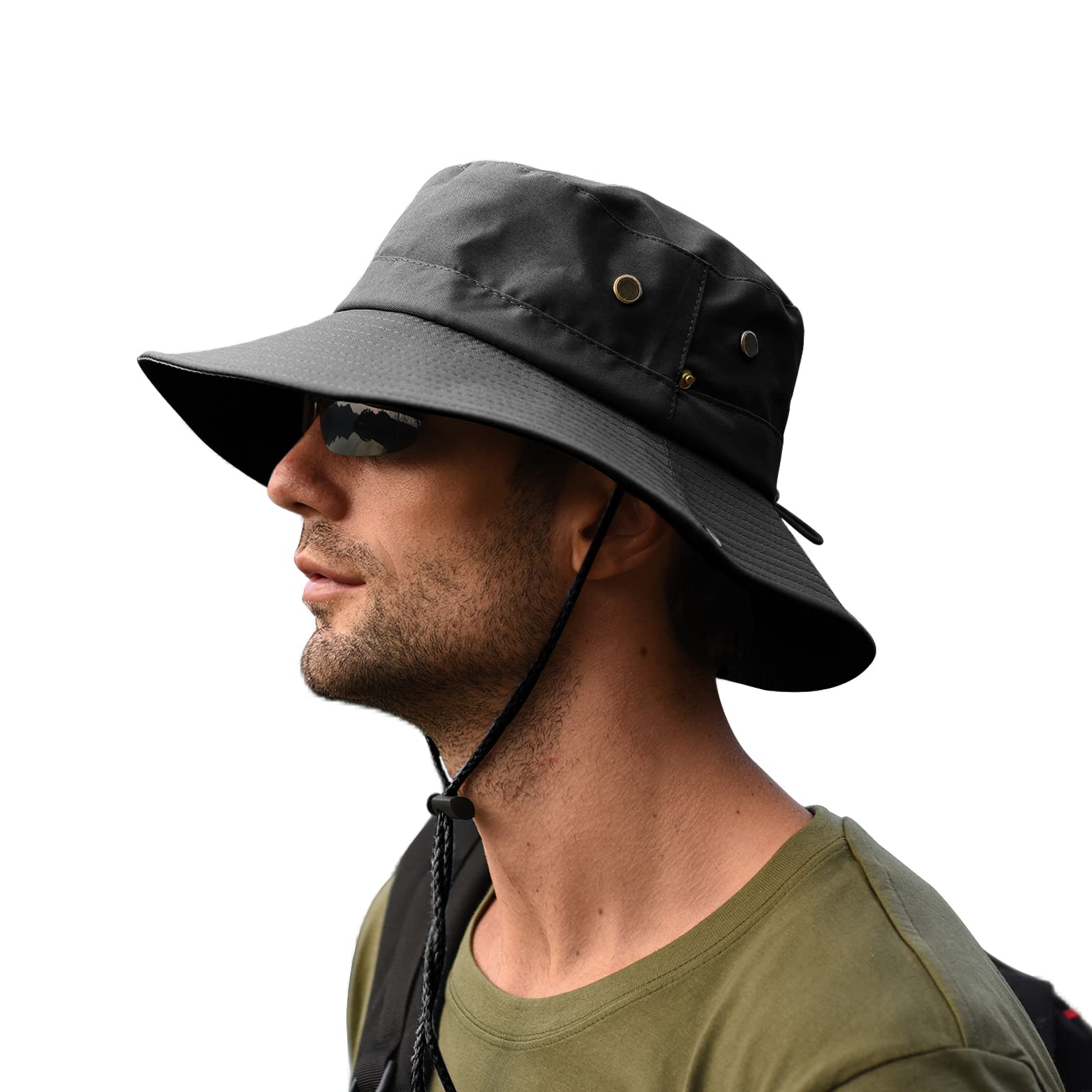 Sun Hats for Men/Women, Bucket Hat and Fishing Hat Wide Brim Foldable Boonie Hat with UV Protectionfor for Hiking Camping